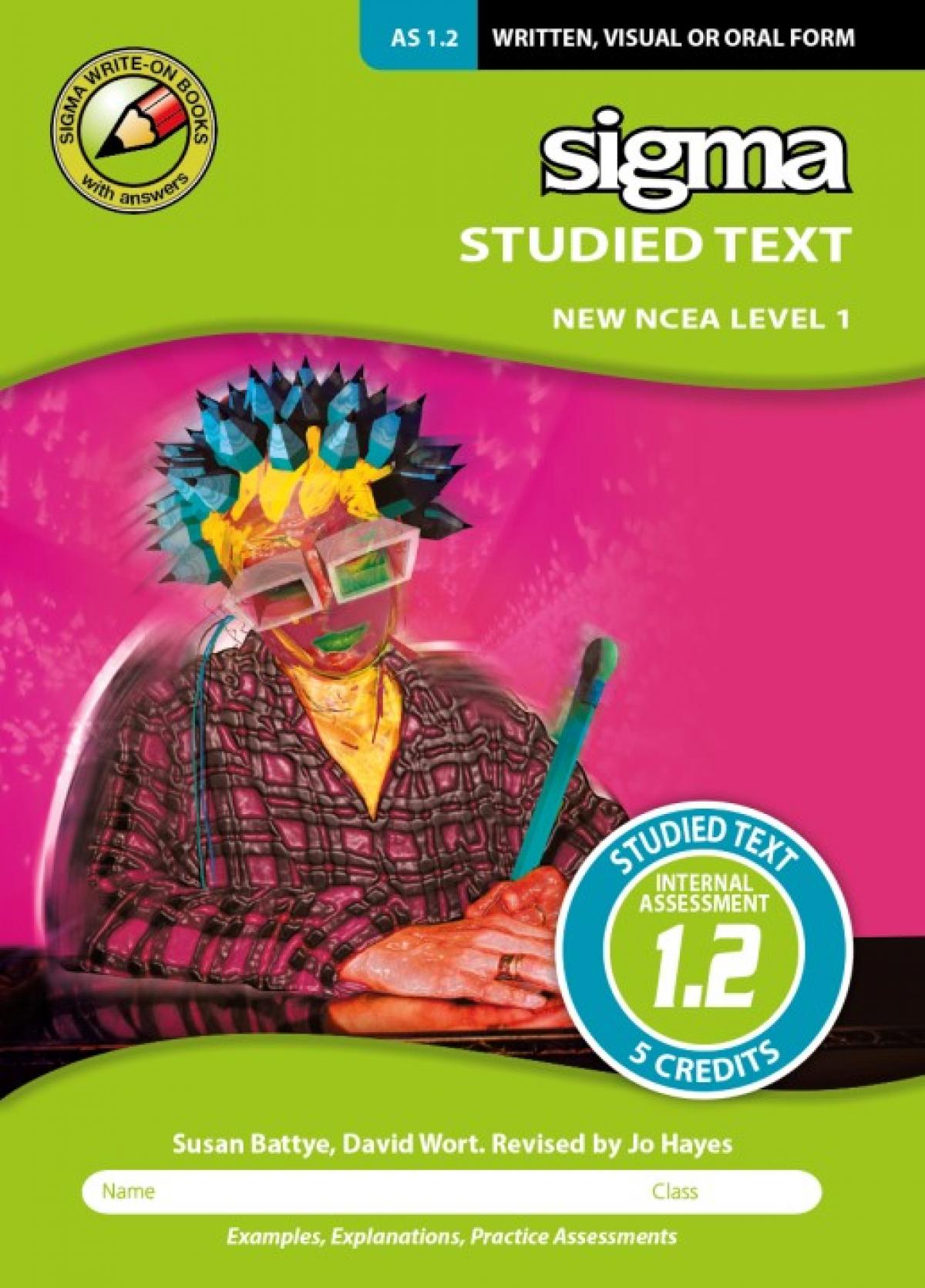 Sigma NCEA Level 1 English Workbook: AS 1.2 Studied Text | Read Pacific ...