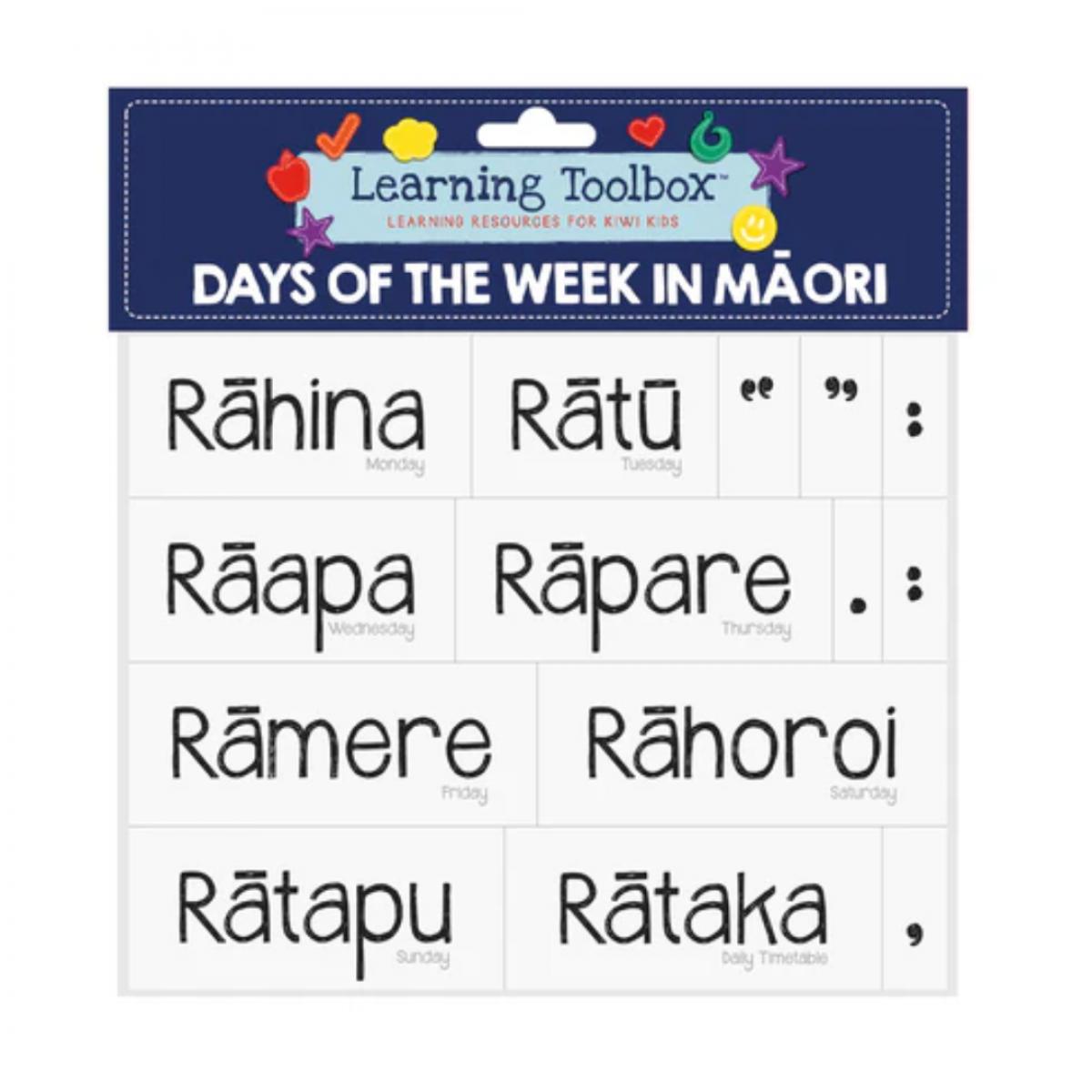 Magnetic Maori Days of the Week | Read Pacific | Reading Books ...
