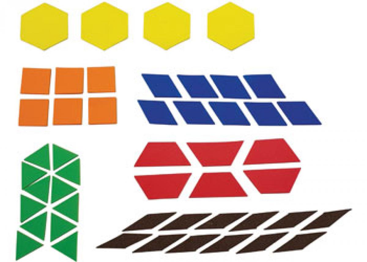 Magnetic Pattern Blocks - Foam (49 pieces) | Read Pacific | Reading ...